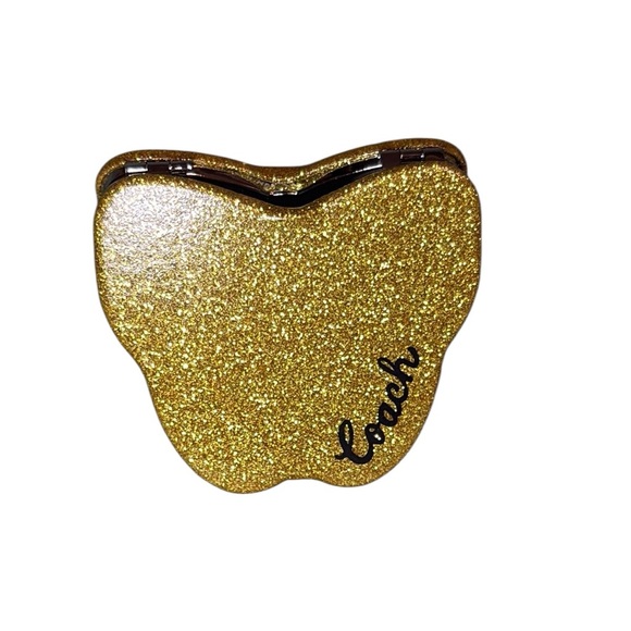 Coach | Makeup | Coach Glitter Butterfly Compact Mirror Gold Silver ...